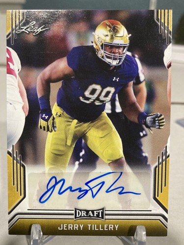 2019 Leaf Draft Rookie Gold Auto Jerry Tillery RC | eBay