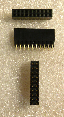 20 Pin 0.1 Pitch Dual Row Female Gold Through Hole Headers (10x2 ...