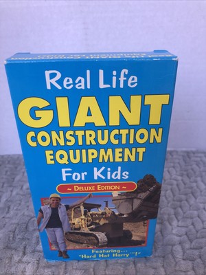 Real Life Giant Construction Equipment For Kids Deluxe VHS Hard Hat ...