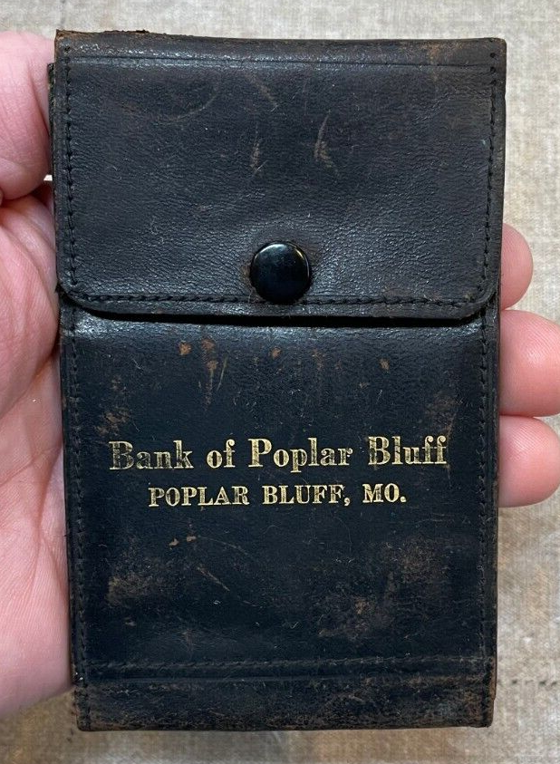Antique Bank of Poplar Bluff Leather Pocket Notebook Poplar Bluff MO ...