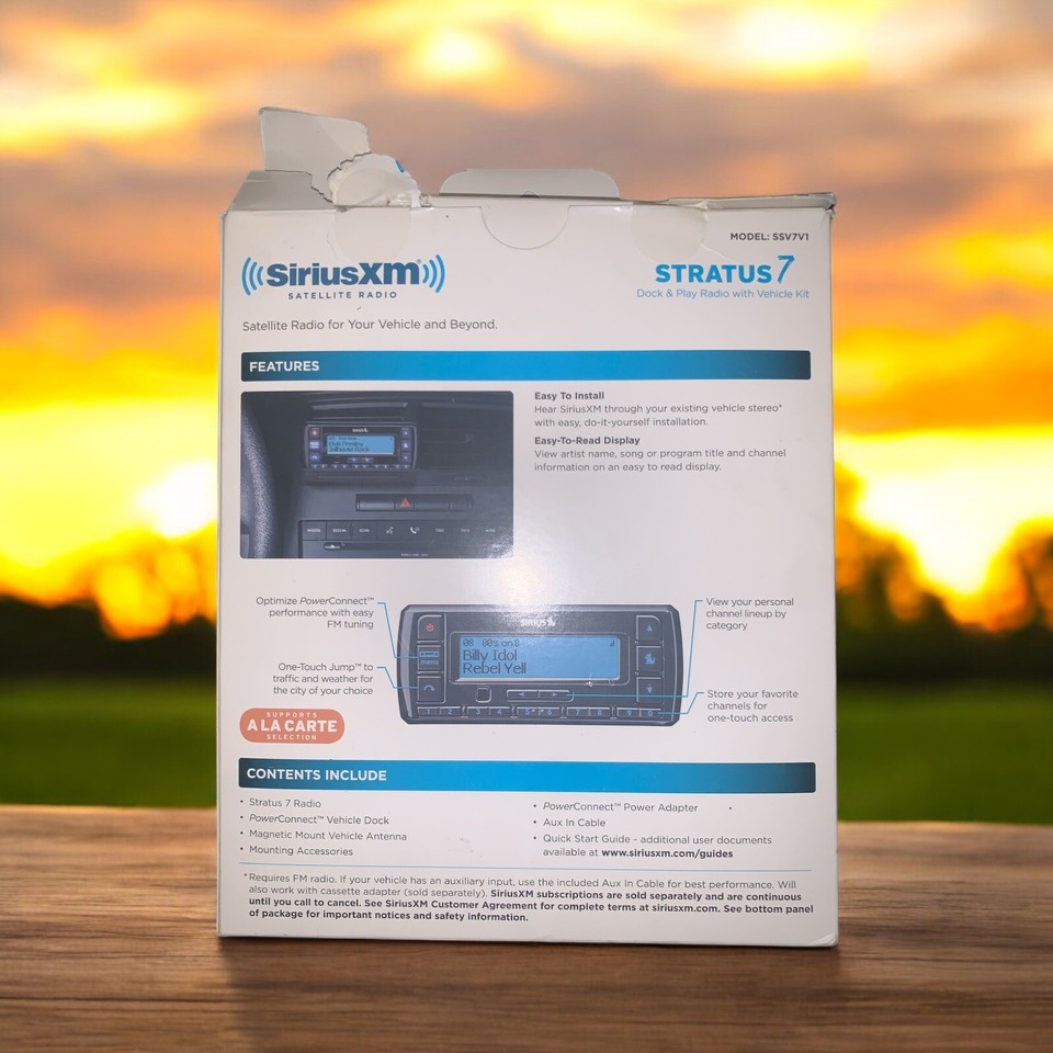 7 Satellite Radio Sirius XM Car Portable Dock Vehicle Kit Antenna Music ...