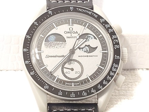 Omega x Swatch Swiss Made Speed Master Quartz Men's Moons Watch ...