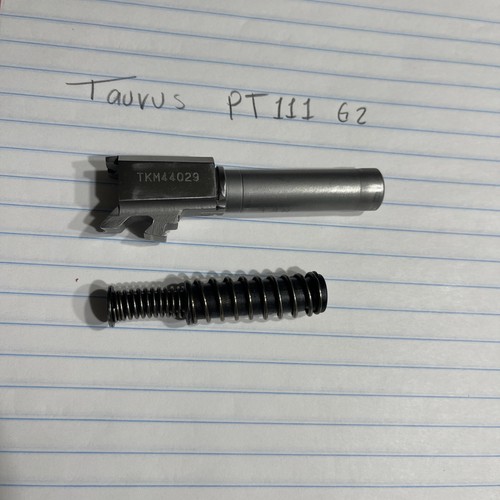 USED OEM TAURUS PT111 G2 9MM BARREL ,GUIDE ROD RECOIL SPRING -STAINLESS ...