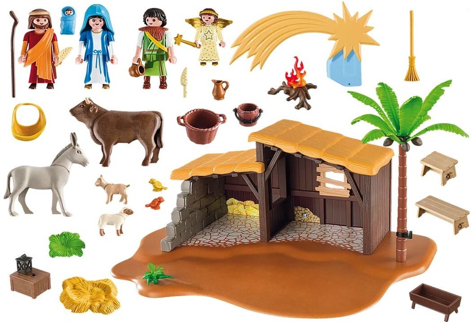 Playmobil Christmas Set 5588 Nativity Scene with Stable Belen NEW NO ...