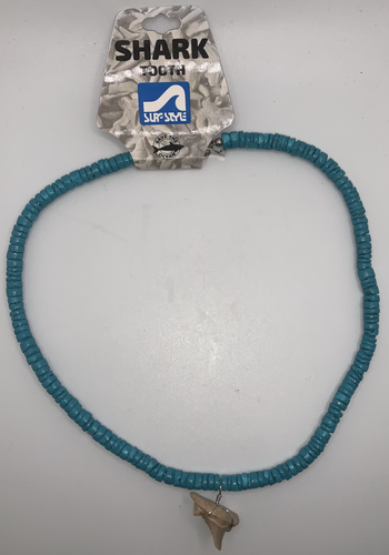 Surf Style Necklace Turquoise Shark Tooth Adjustable 18" 716717 | eBay