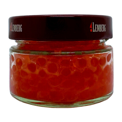 100g Keta Lachs Kaviar Fisch Rogen Wildfang USA Alaska Lemberg Glas ...