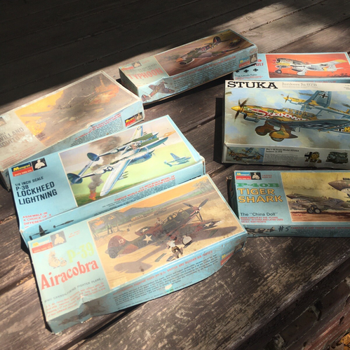 Lot Of 7 Vintage Revell WW2 Airplanes Plastic Model aircraft kits ...