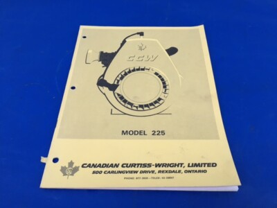Vintage CCW Model 225 Snowmobile Engine ORIGINAL Factory Parts Manual ...