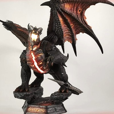 Deathwing figure | Dragon statue | World of Warcraft Neltharion LEDs ...