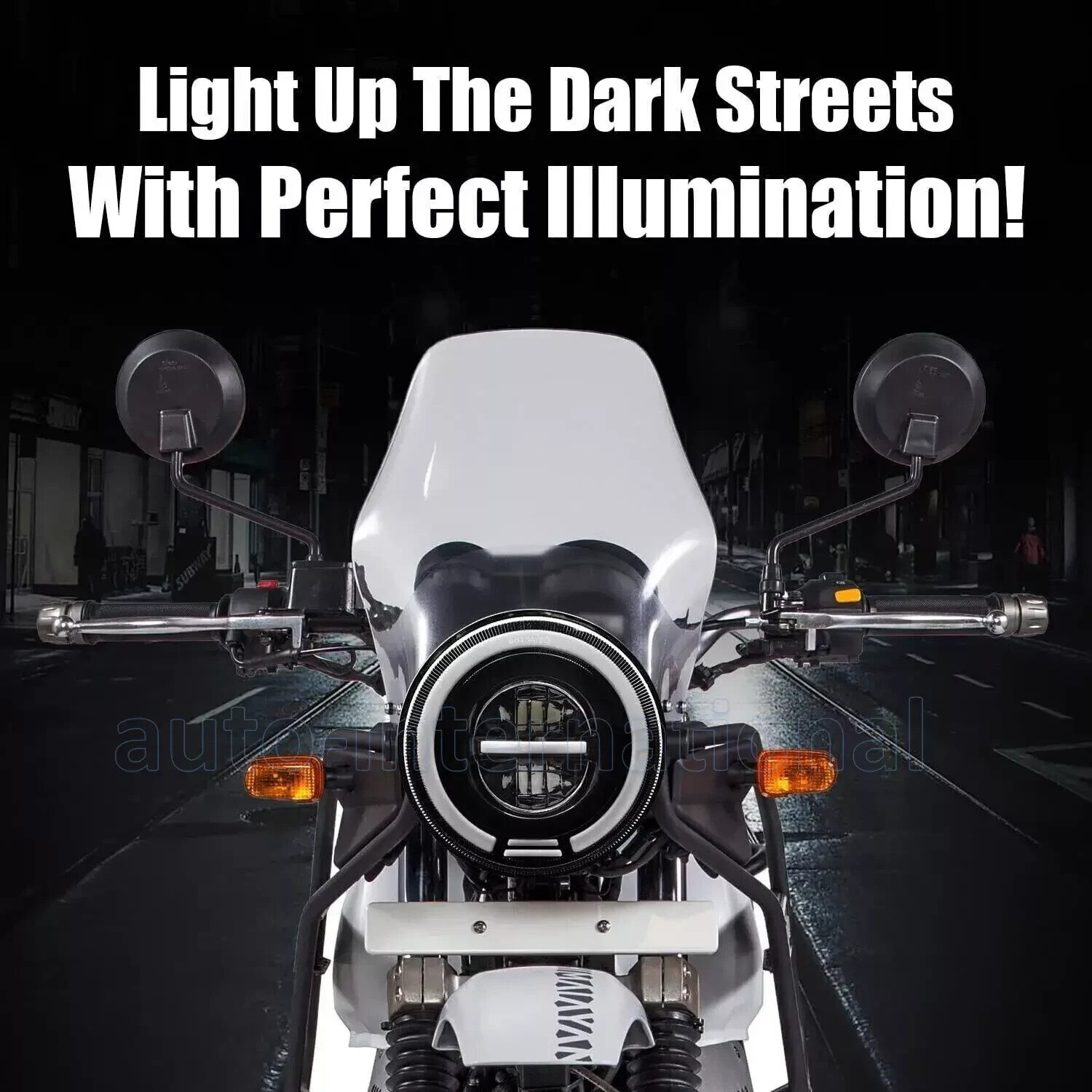 LED 7'' Headlight DRL Fit For Royal Enfield Interceptor Continental GT ...