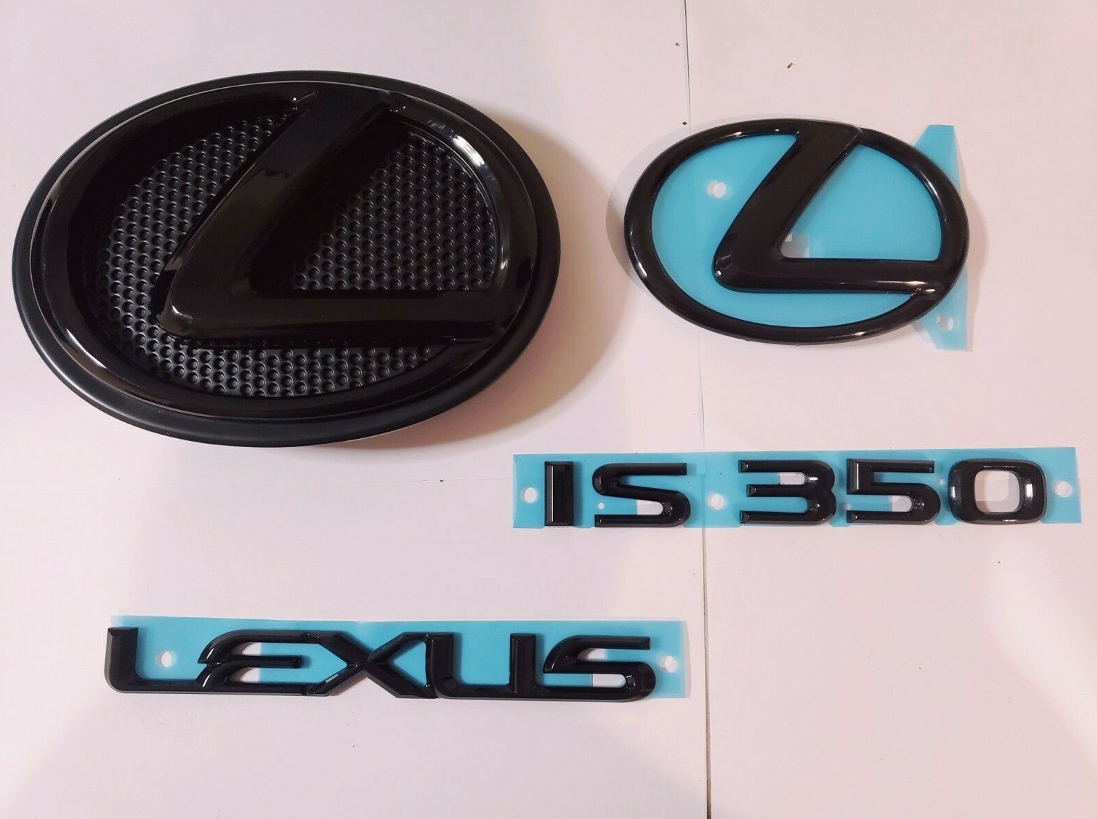 14-17 FITS LEXUS IS350 EMBLEM BLACK PEARL FRONT & REAR KIT 2014 2015 16 ...