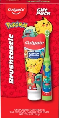 Colgate Pokémon Powered Toothbrush & 4.6 OZ Toothpaste Gift Pack (G1 ...