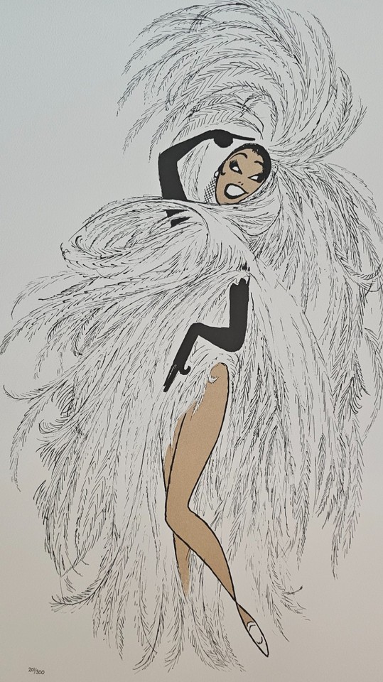 AL HIRSCHFELD J. Baker Chez Josephine in Paris HAND SIGNED LITHOGRAPH ...