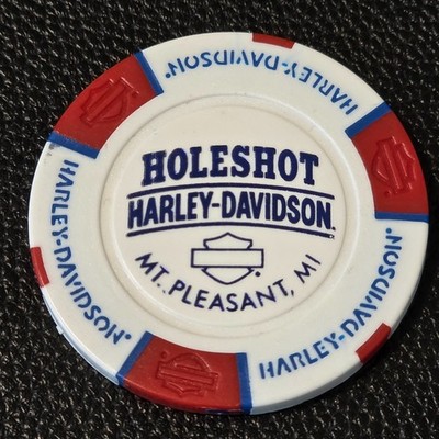 HOLESHOT HD ~ MICHIGAN (White/Red/Blue) Harley Davidson Poker Chip | eBay