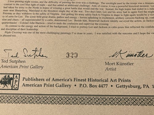 Night Crossing Civil War Print by Mort Kunstler signed and numbered. | eBay