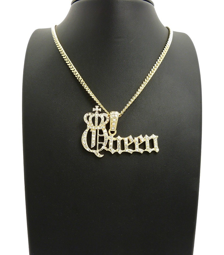 NEW QUEEN PENDANT & 18"&20"&24" VARIOUS CHAINS FASHION NECKLACES ...