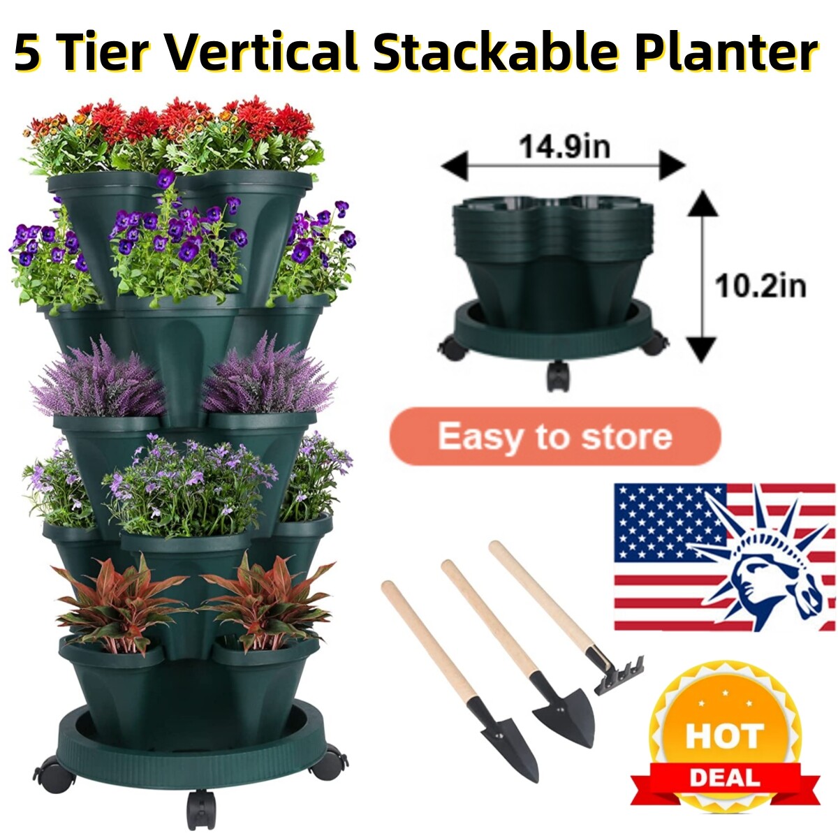 Vertical Container Garden Tower Garden Tower 2 Vertical Garden Planter