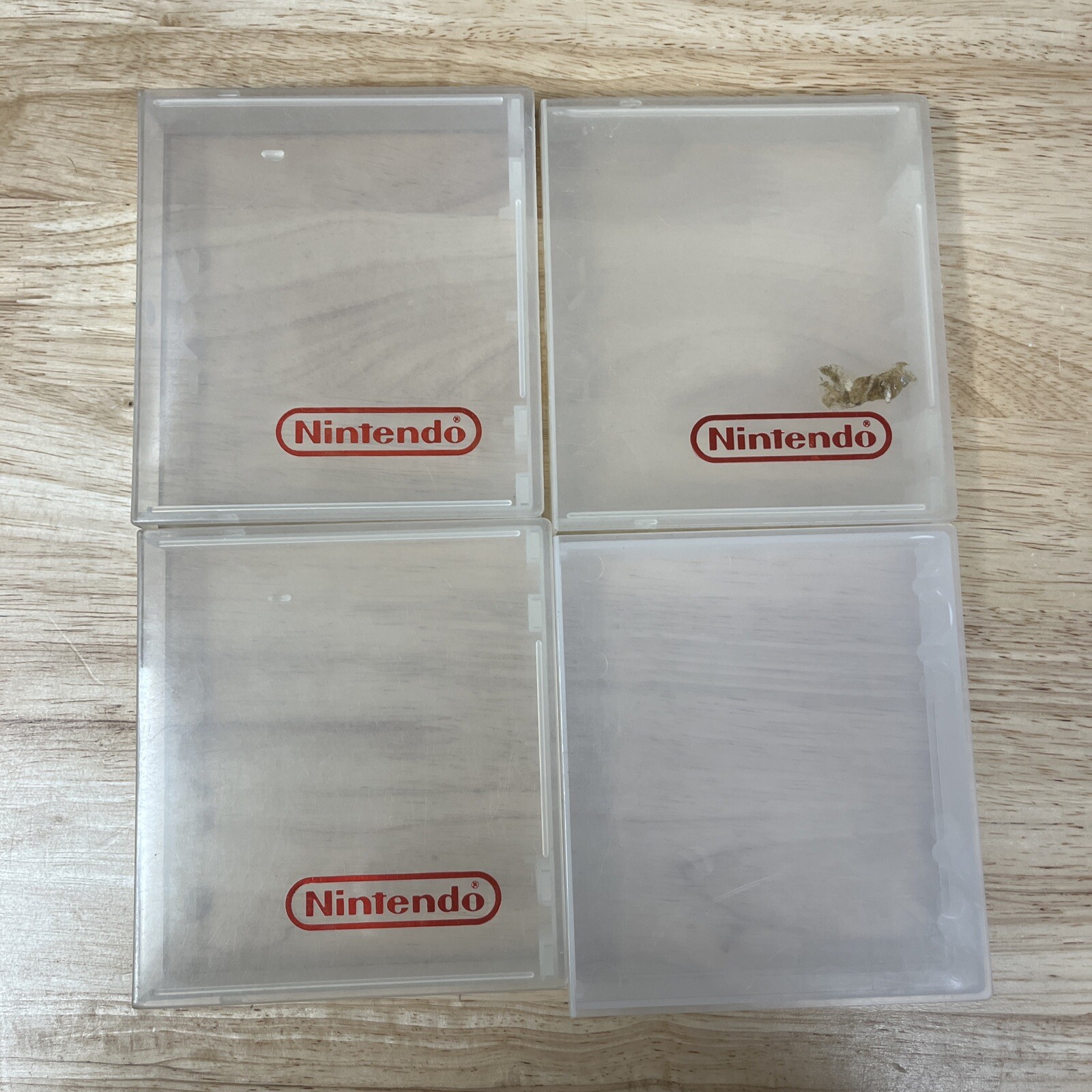 Lot of 4 Nintendo NES Clamshell Hard Cases Clear 3 Have Nintendo Logo ...