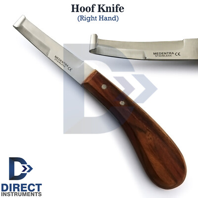 Hoof Knife Right Double Edge Blades Farrier Horses Goat Sheep Wooden ...