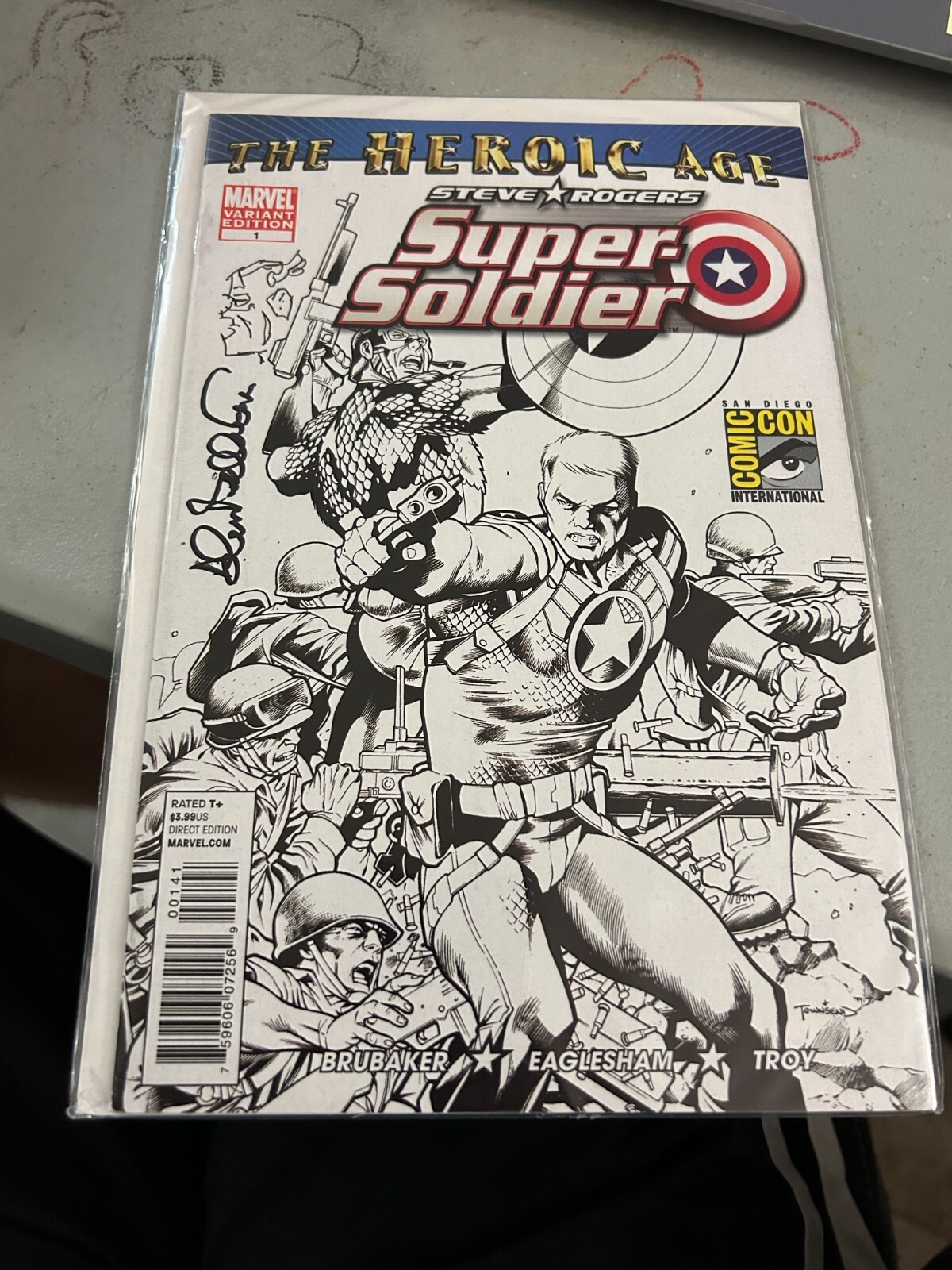 steve rodgers super soldier variant #1 remarked signed allen bellman ...