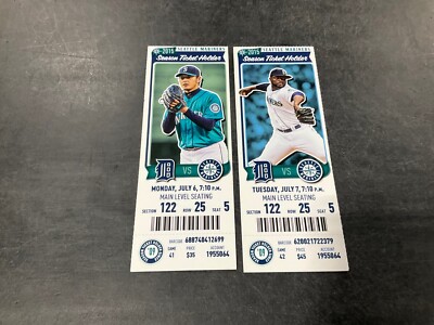 MARINERS~2015 TICKET STUB 7/6/15-7/7/15 VS TIGERS | eBay