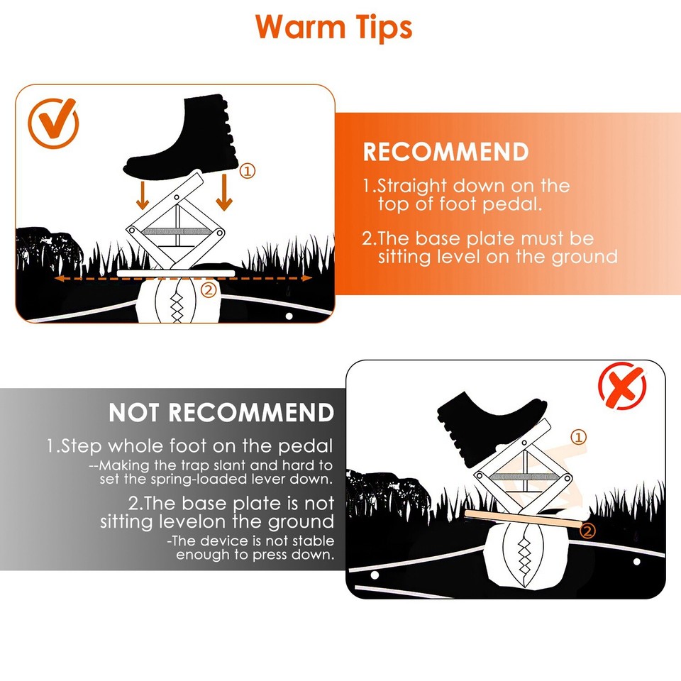 2PCS Outdoor Mole Traps Garden Scissor Mole Gopher Rodent Control Trap ...