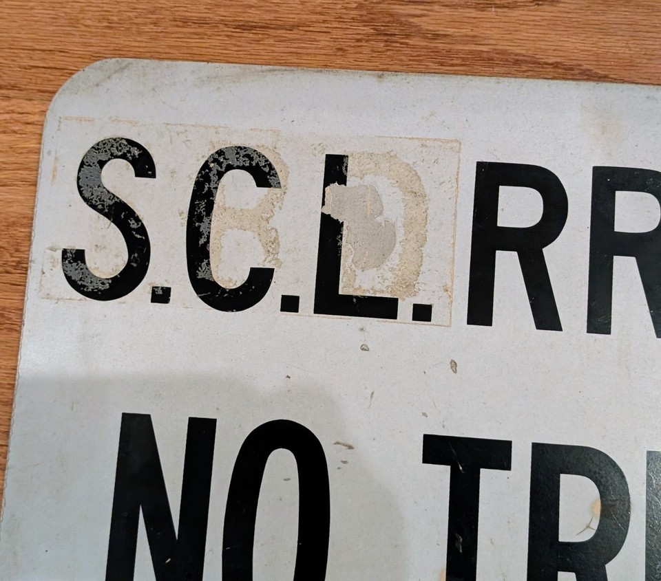 SCL Seaboard Coast Line No Metal Trespassing Sign 12 X 30" | eBay