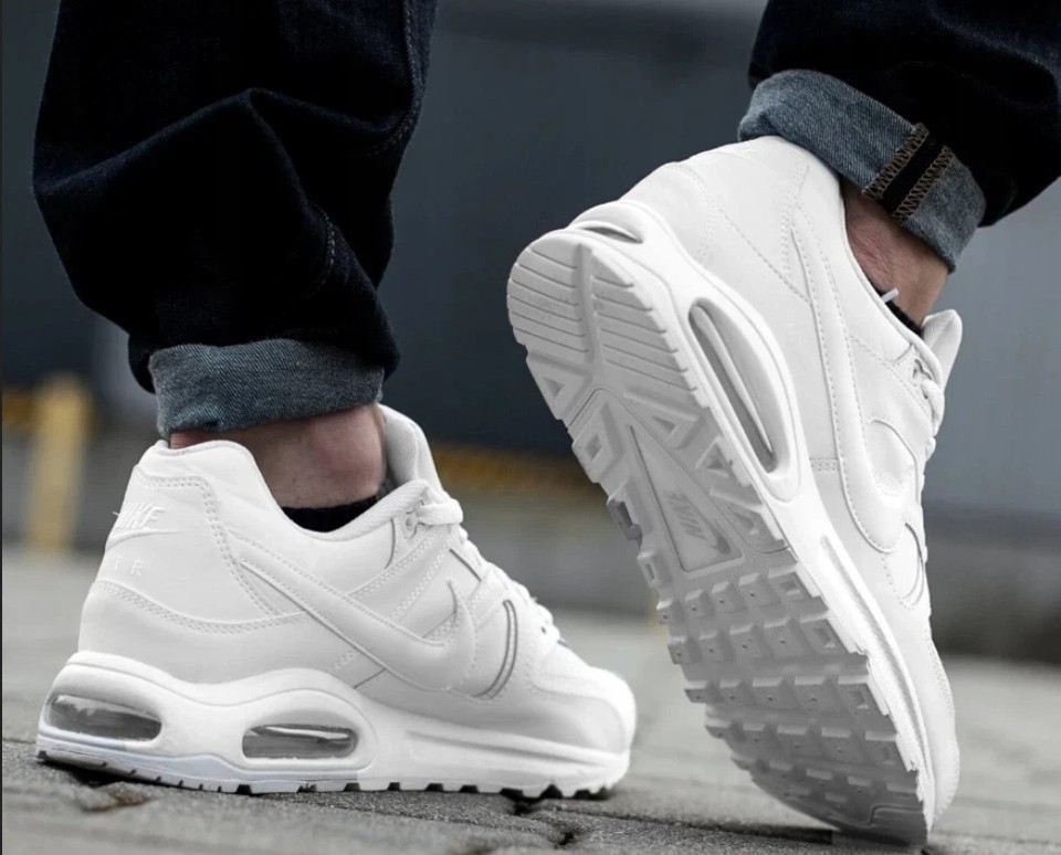 Nike Air Max Command Leather White Men's Trainers Shoes Size UK 11 ...