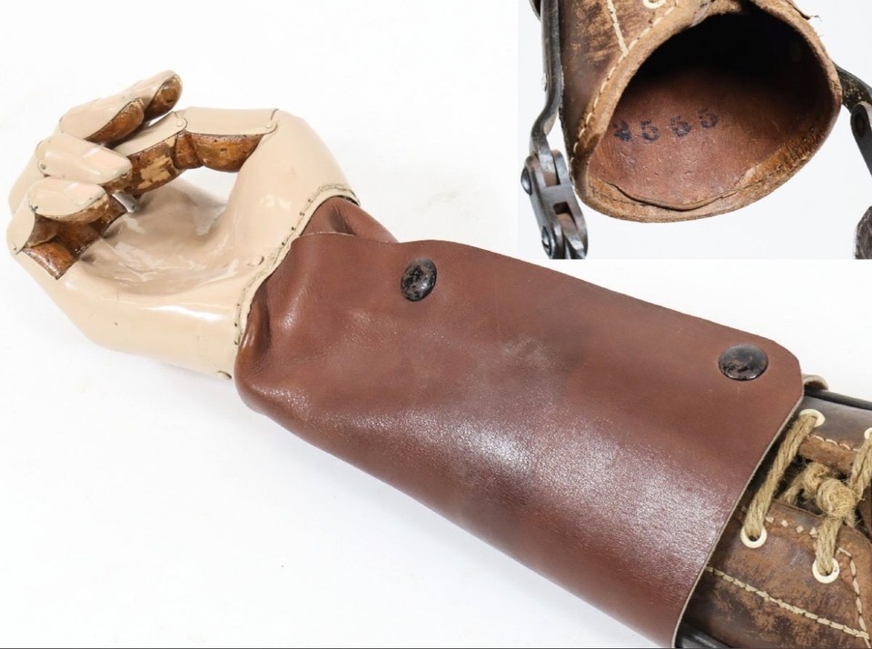 WW2 Imperial Japanese Army Prosthetic Arm Set w/ Documents, Harness ...