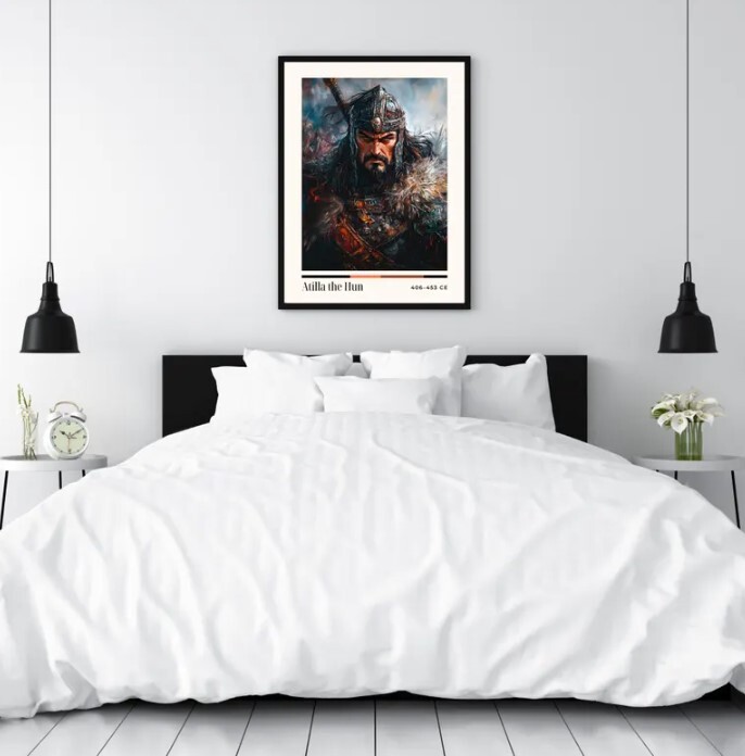 Attila the Hun Art Poster, Leader of the Huns | eBay