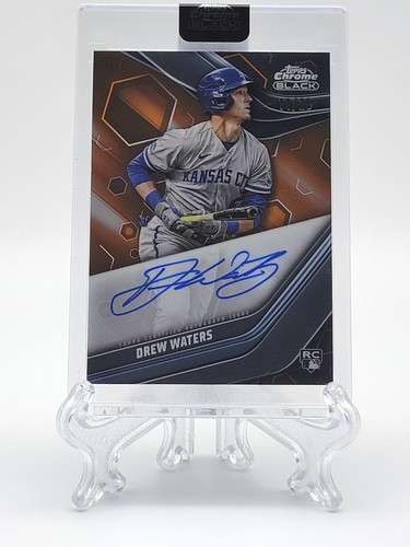 2023 Topps Chrome Black- Drew Waters Orange Refractor Base Autograph ...