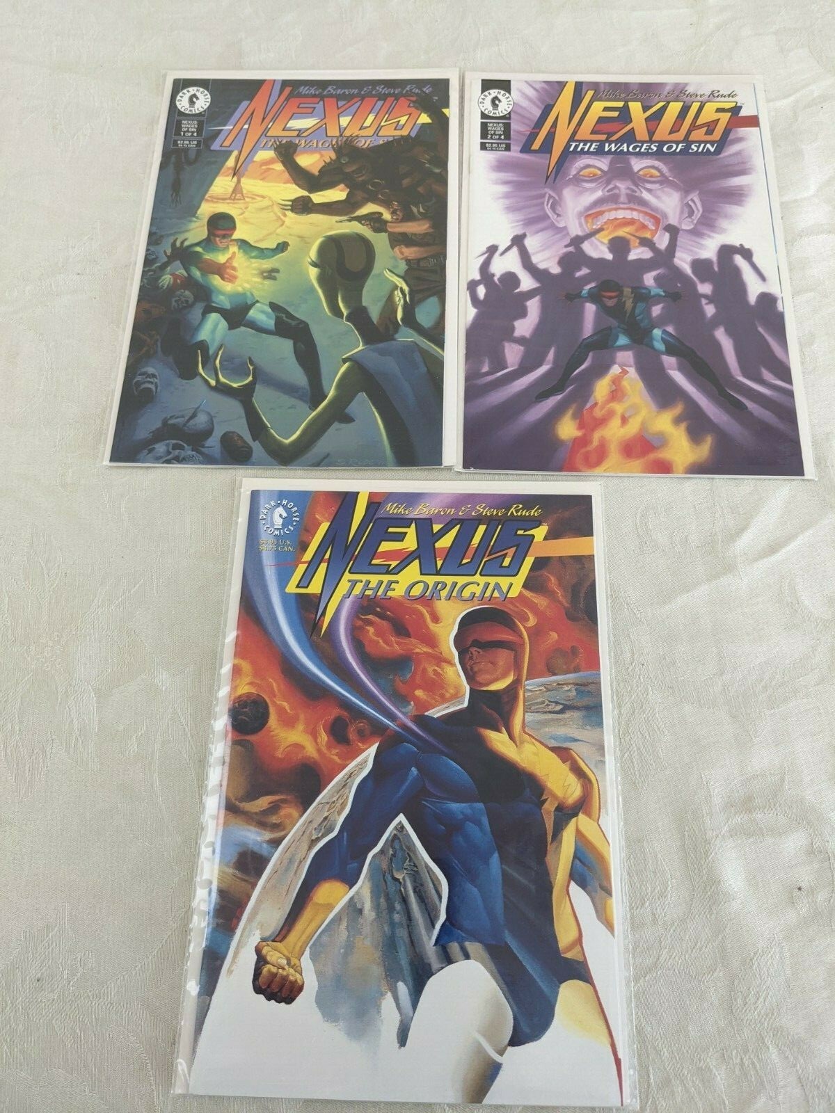 Nexus: Origin #1 (DH 1992) & Nexus: Wages of Sin 1-2 in 1995) Baron ...