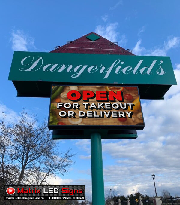 LED Sign Outdoor Full Color 2 Sided LED Programmable Message Digital ...