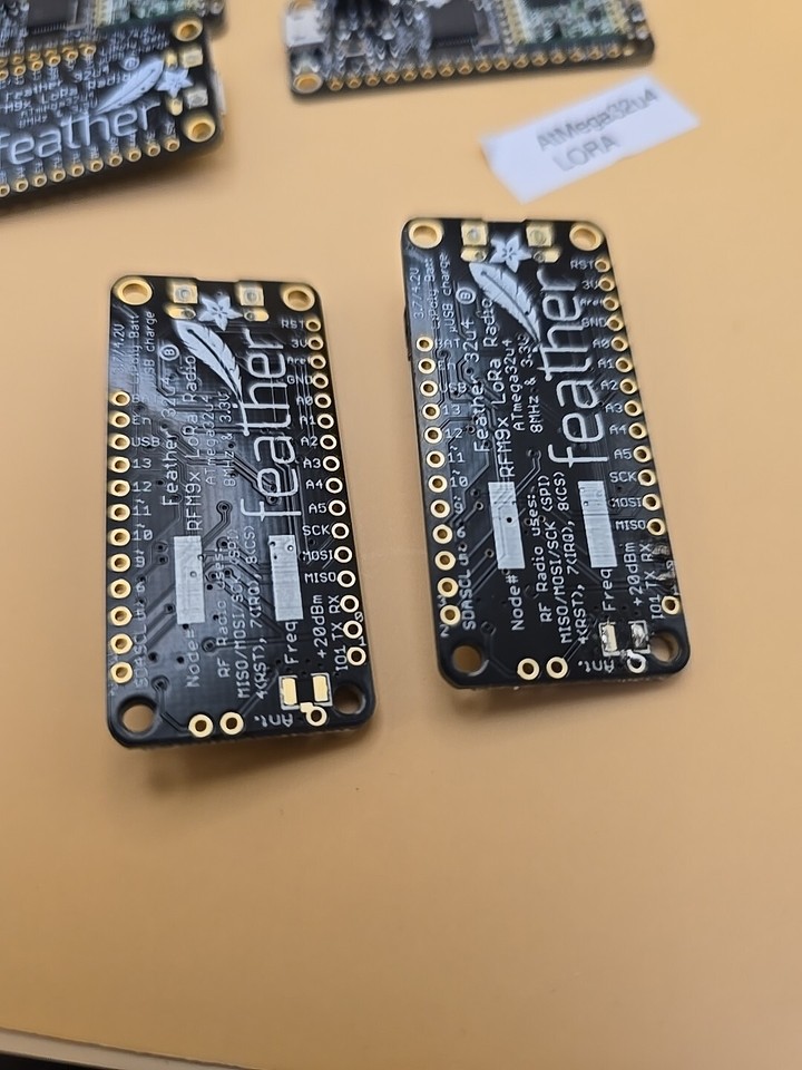 Qty 2x AdaFruit FeatherWing AtMega32u4 RFM96 Lora Board | eBay