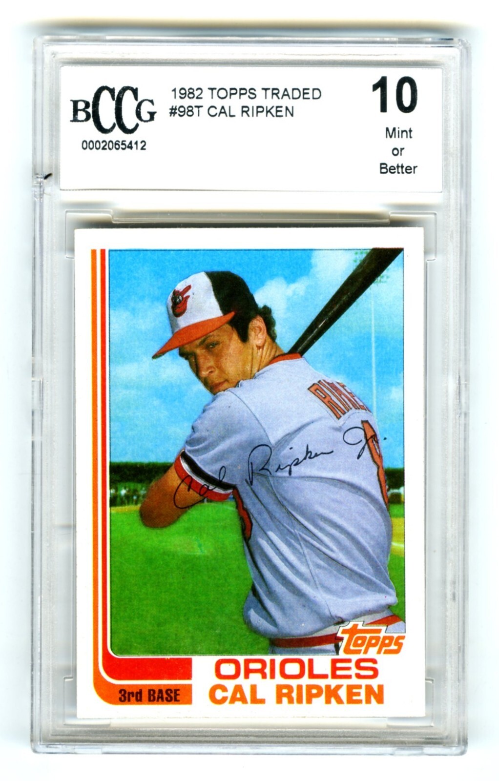 CAL RIPKEN JR~RARE 1982 TOPPS TRADED BCCG-10 MINT+ GRADED MLB ROOKIE RC ...