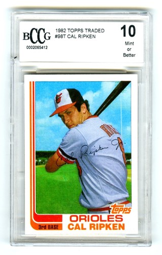 CAL RIPKEN JR~RARE 1982 TOPPS TRADED BCCG-10 MINT+ GRADED MLB ROOKIE RC ...