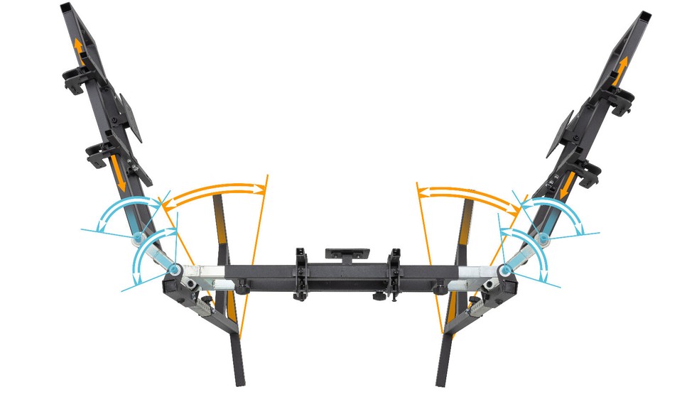 SimFab Triple Monitor Stand for Sim Racing and Flight Simulation, 24 ...