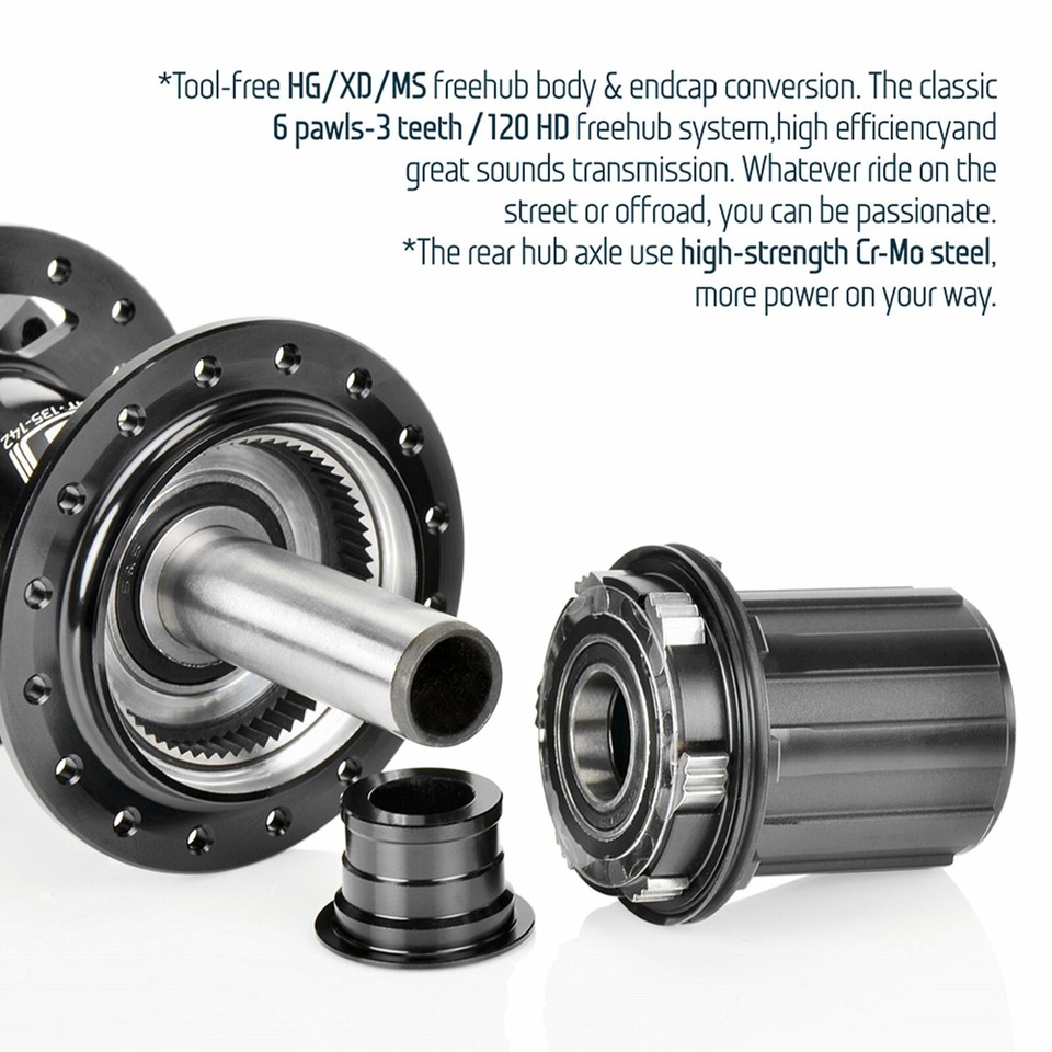 XM450 Boost MTB Rear Hub 32 Hole 5x141MM Quick Release HG Fit for ...