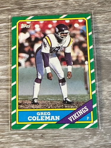 1986 Topps Greg Coleman . Minnesota Vikings #302 NFL Football | eBay