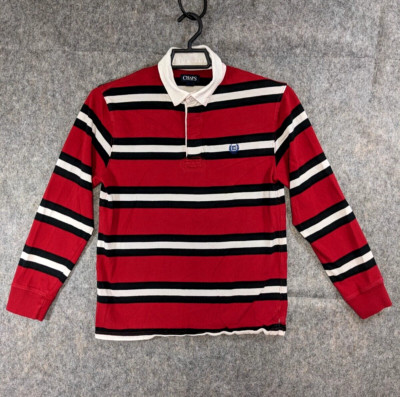Chaps Ralph Lauren Rugby Shirt Boys Childs Large 14 16 Red Black White ...