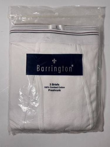 2x Vintage Barrington • Size 42 • White Briefs Underwear Cotton ...