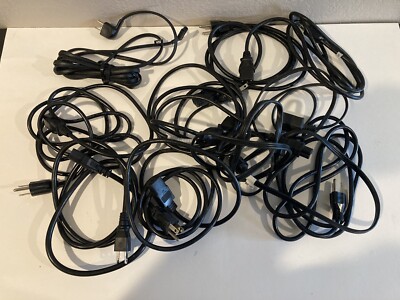 Lot Of 10 Misc. Power Cords, Computers, Audio Equipment, Consumer ...