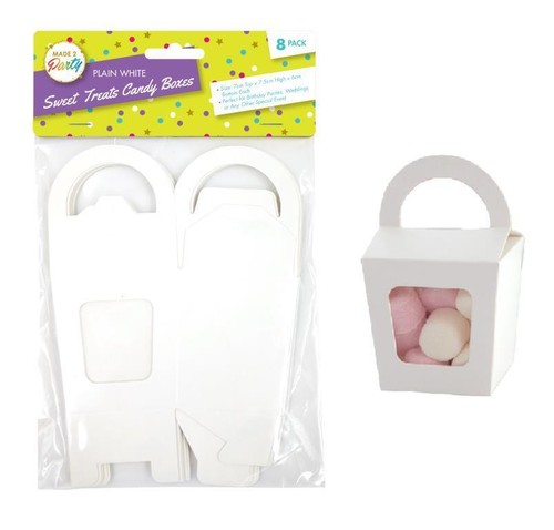 White Candy Lolly Boxes Party Sweet Treats Favour Box Small Gift Box ...