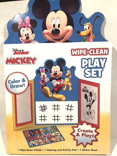 Mickey Mouse & Friends Wipe Clean Play Set Book Color Draw Disney ...
