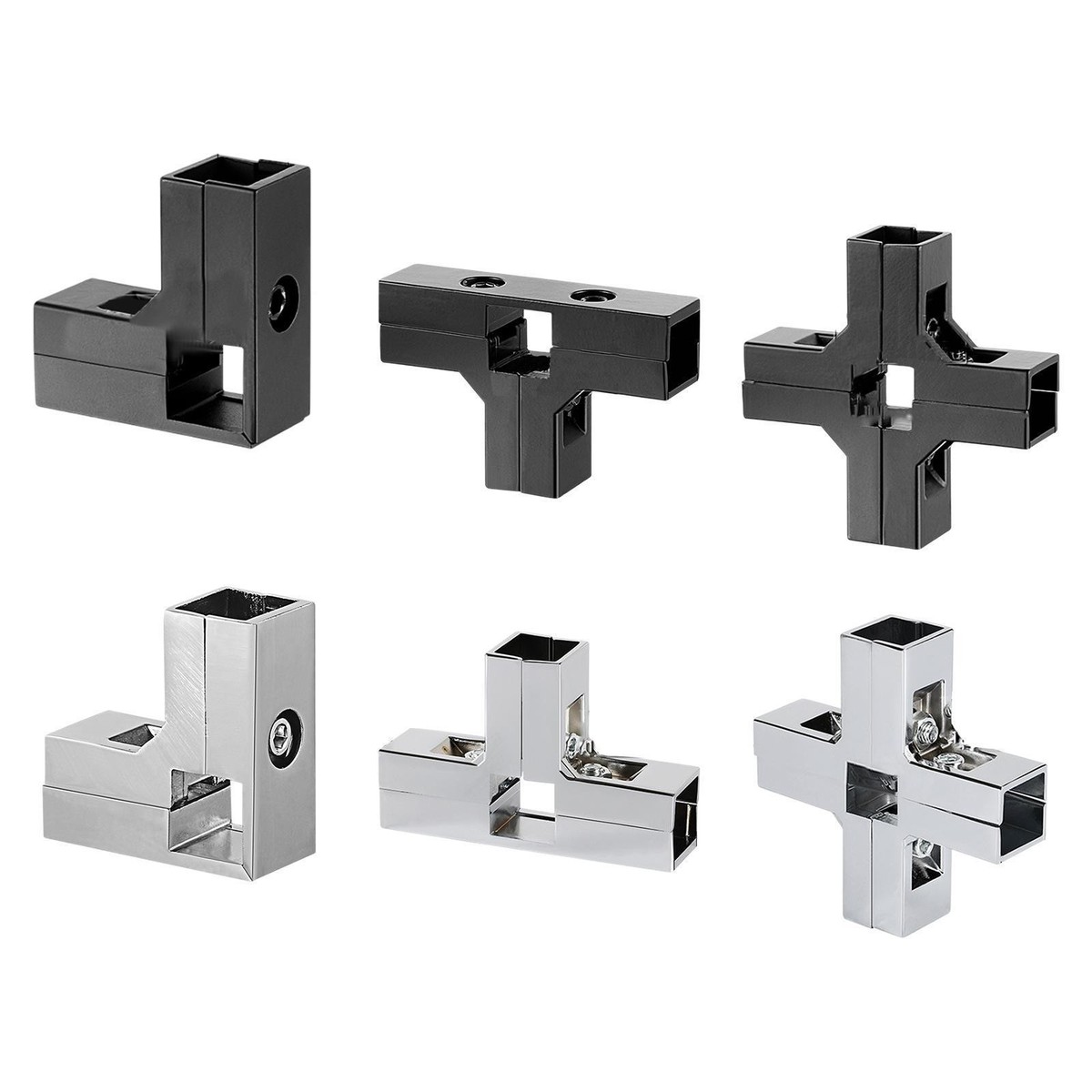 Tubing Corners YIDU69Q 4 Pcs 2\" 3 Way L Shape Square Tube Connector ...