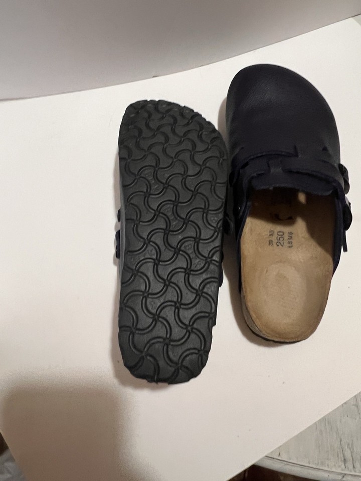 Birkis Birkenstock Clogs Women Us 8 39 EU Camden 2 Buckle Pebbled Navy Blue | eBay