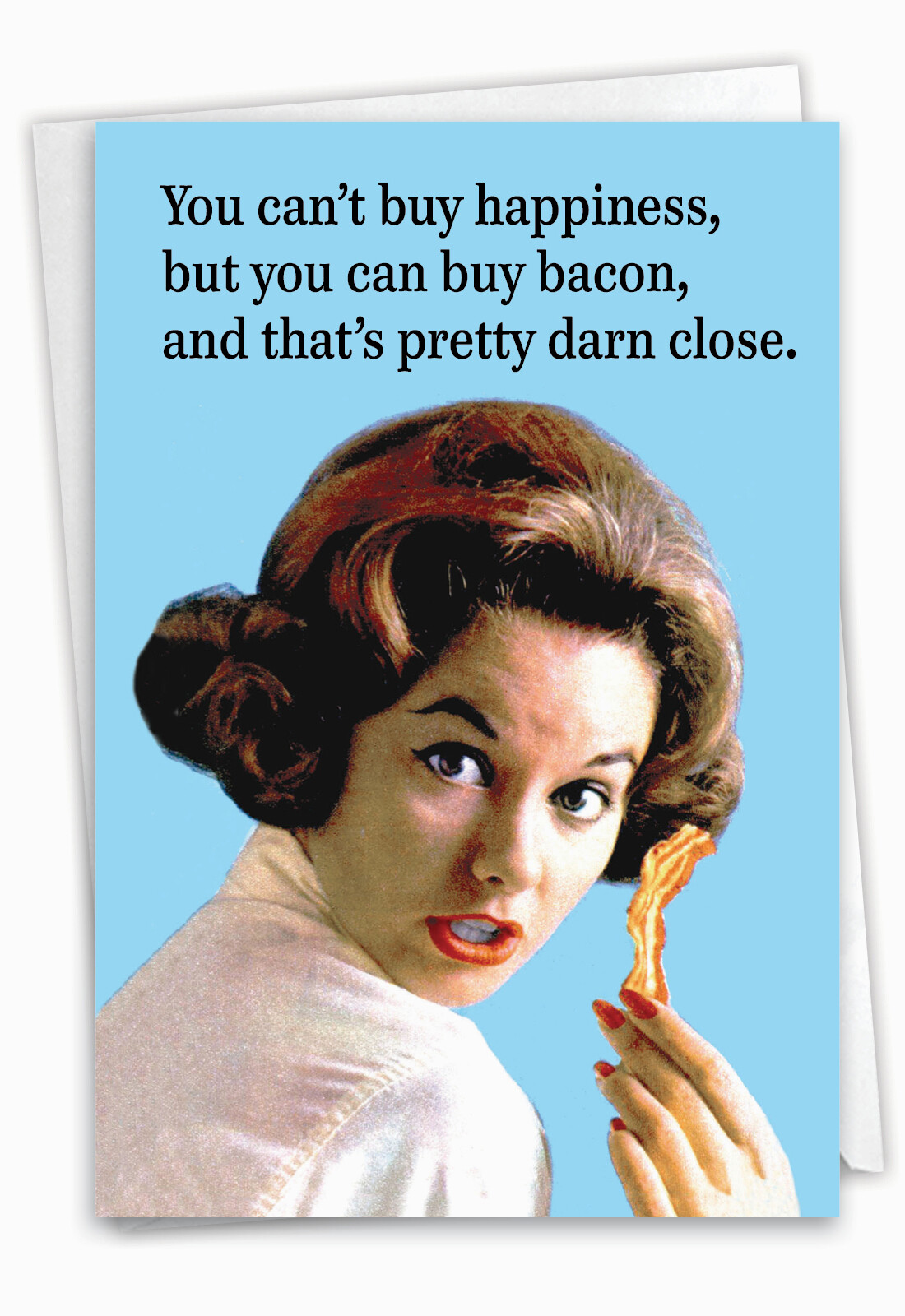 Funny Birthday Card w/ 5" x 7" w/ Envelope (1 Card) Buy Bacon Lady | eBay