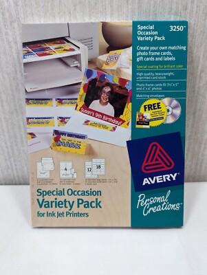 Avery 3250 Special Occasion Variety Pack for Ink Jet Printers New | eBay