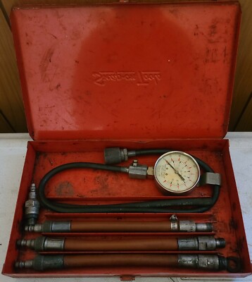 Vintage Snap-On Tools Compression Gauge w/Red Metal Case | KRA124 ...