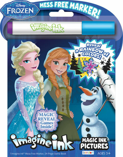 24pg Disney Frozen Imagine Ink Magic Pictures Activity Book Mess for ...